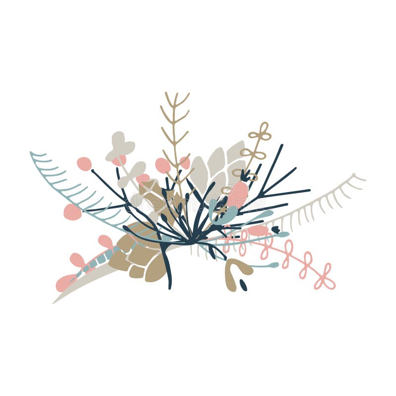 Delicate floral bouquet. stock vector. Illustration of floral - 105543925