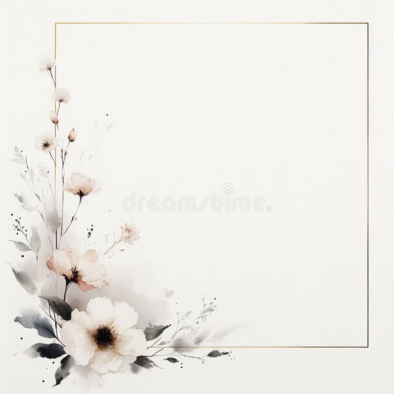 Delicate Floral Design with Soft Colors and Elegant Borders for ...