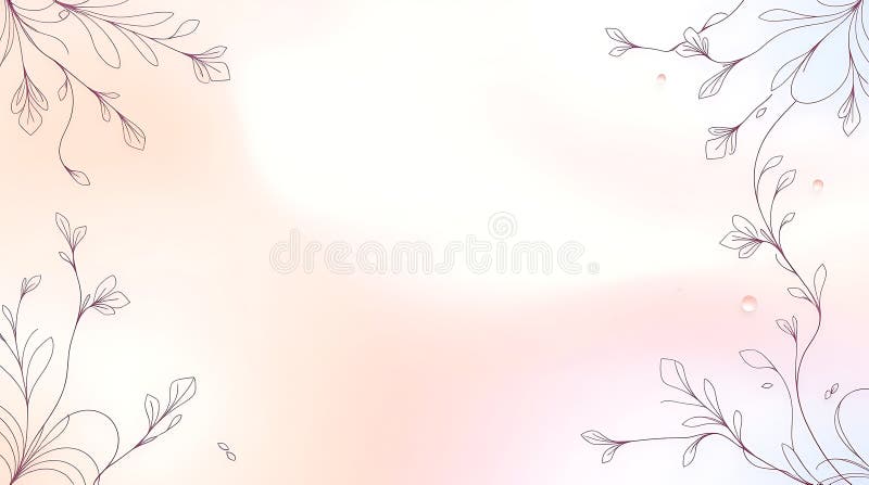 Delicate Floral Frame Pastel Background Design Stock Illustration ...