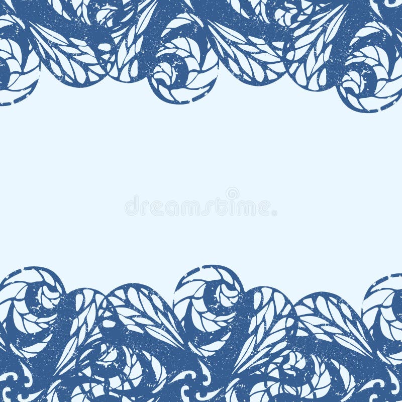 Delicate floral frame stock vector. Illustration of blue - 44500274