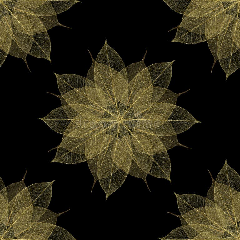 Seamless Floral Pattern Leaf Texture Stock Illustration - Illustration ...