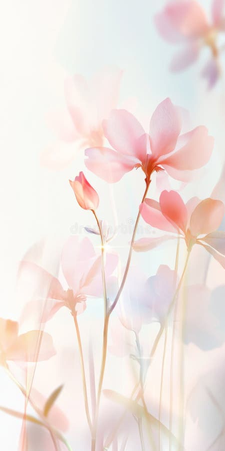 Delicate Floral Pattern in Soft Pastel Colors, Suitable for Background ...