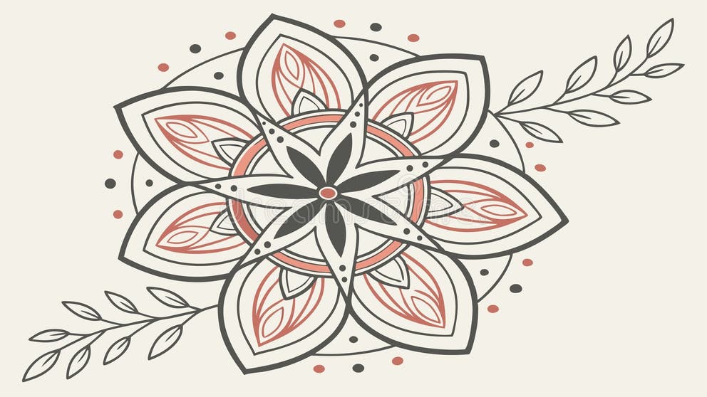 Delicate Floral Spray Design, Elegant Botanical Element Vector, Vector ...