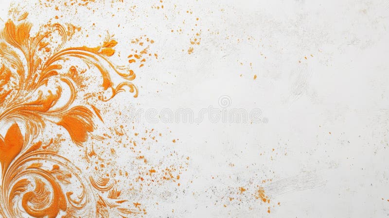 Delicate Floral Stencil Art Minimalist Design on a Crisp White ...