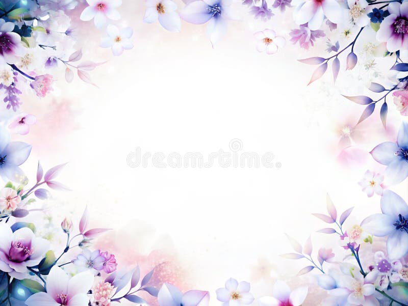 Delicate Flowers in Full Bloom Frame a Bright White Sky with Soft ...