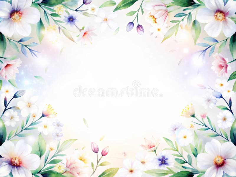 Delicate Flowers in Full Bloom Frame a Bright White Sky with Soft ...