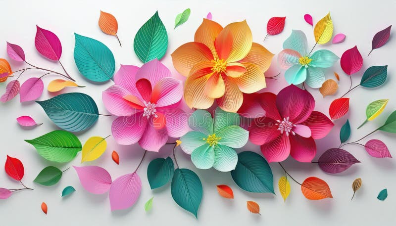 Delicate Flowers Leaves Burst Forth Stock Photos - Free & Royalty-Free ...