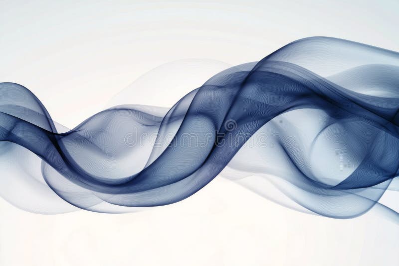 Delicate Flowing Waves of Translucent Fabric in a Serene Dark ...