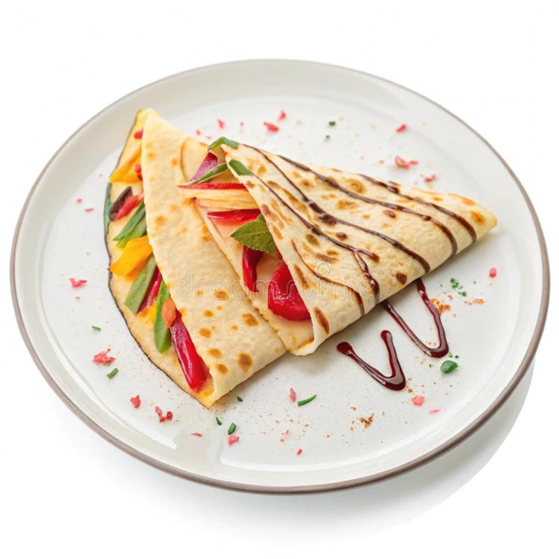 Folded Crepe Isolated on White Background Stock Illustration ...