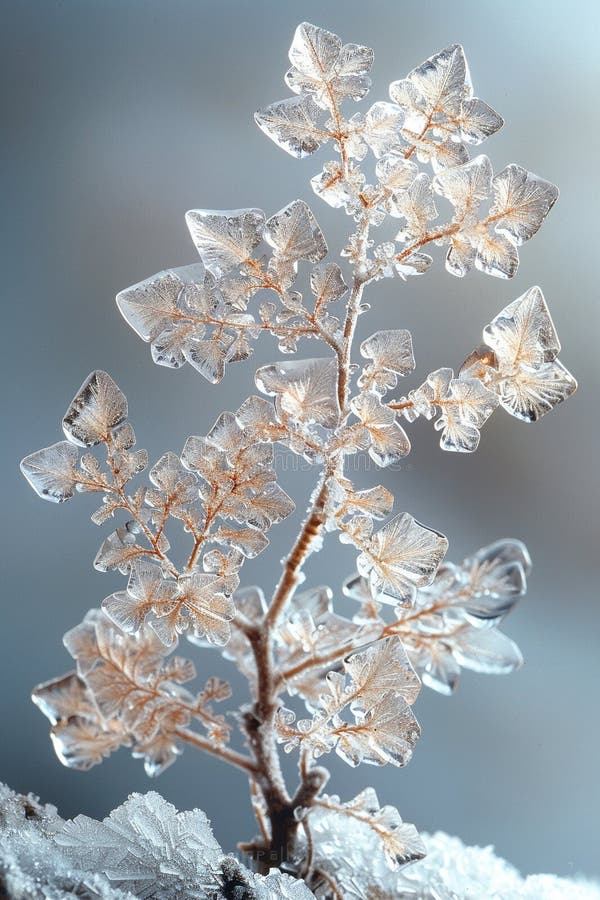 The Delicate Formation of a Frost Pattern Stock Photo - Image of ...