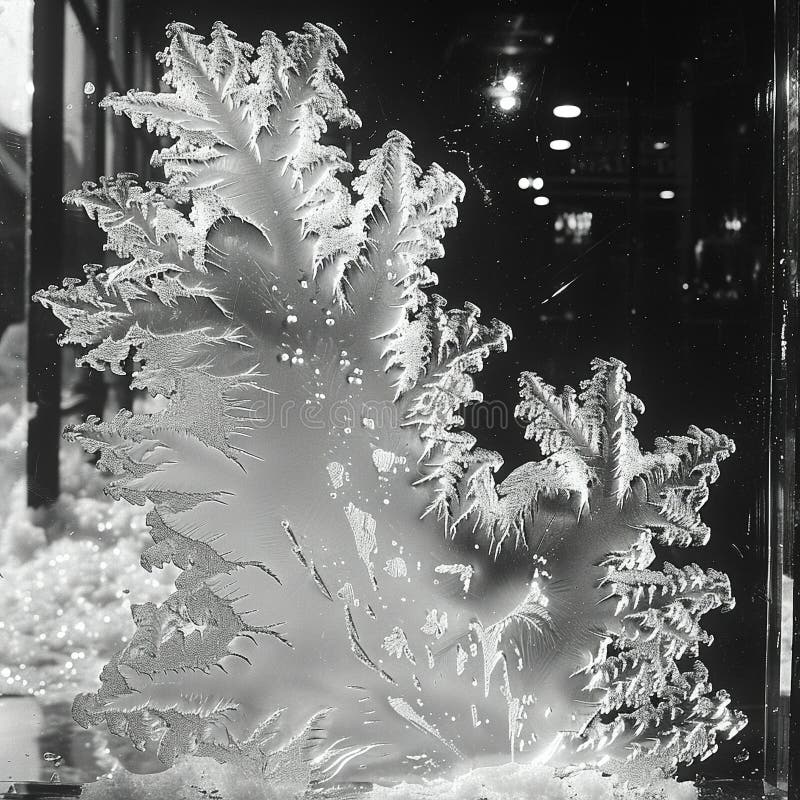 The Delicate Formation of a Frost Pattern Stock Image - Image of ...