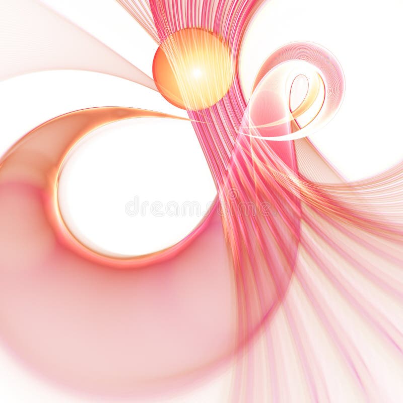 Delicate fractal curves stock illustration. Illustration of concept ...