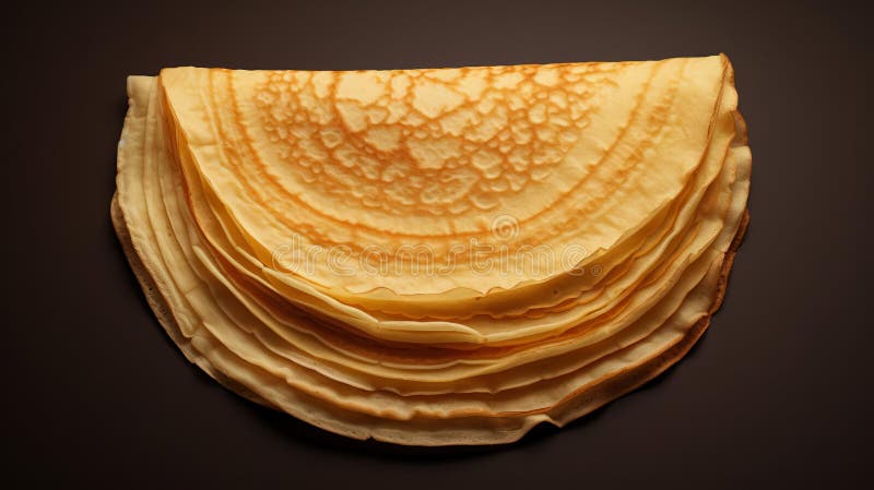 Delicate French Crepes with Smooth Texture and Patterns Stock ...