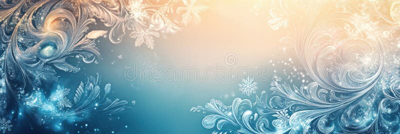 Beautiful Winter Doodle of Frost Patterns on Glass Creating an ...