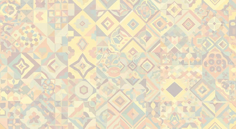 Delicate Geometric Patterns in Muted Pastel Shades Create a Calm ...