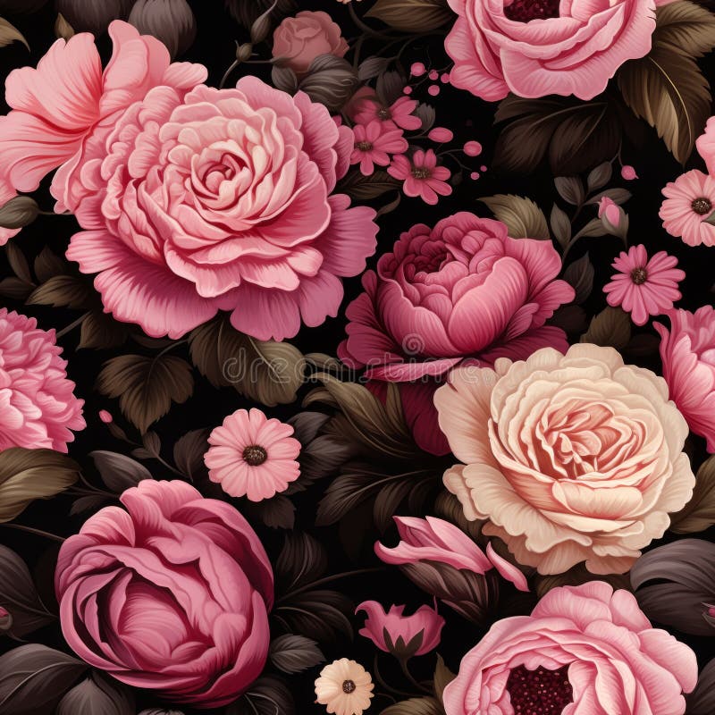 Delicate and Graceful Seamless Floral Pattern Ideal for Creating a ...