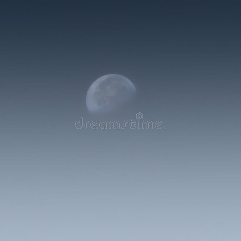 With a Delicate Gradient, the Waning Moon Stands Out in the Sky ...