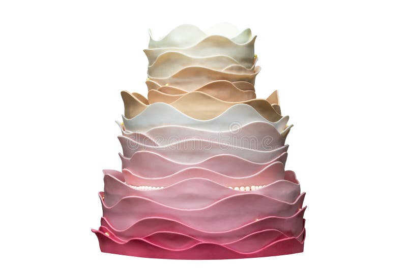 Delicate Gradient Wave Cake Stock Photo - Image of bakery ...