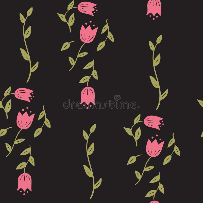 Delicate Graphic Print Small Floral Pattern Stock Illustration ...