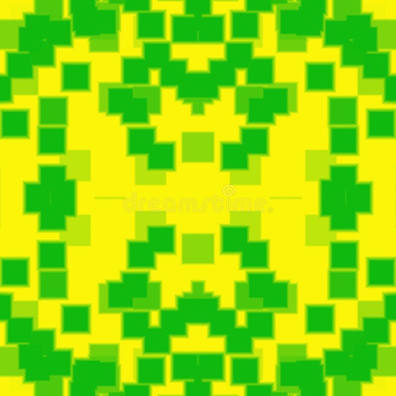 Delicate Green Square Dots on Yellow Background Seamless Pattern. Soft ...