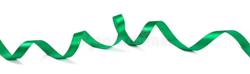 Wavy Red Ribbon Isolated on White Background. Stock Photo - Image of ...