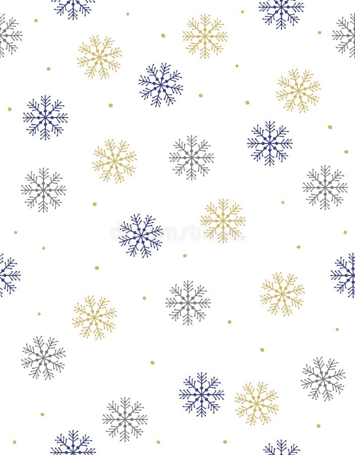 Delicate Hand Drawn Snowflakes Vector Irregular Pattern. Stock Vector ...