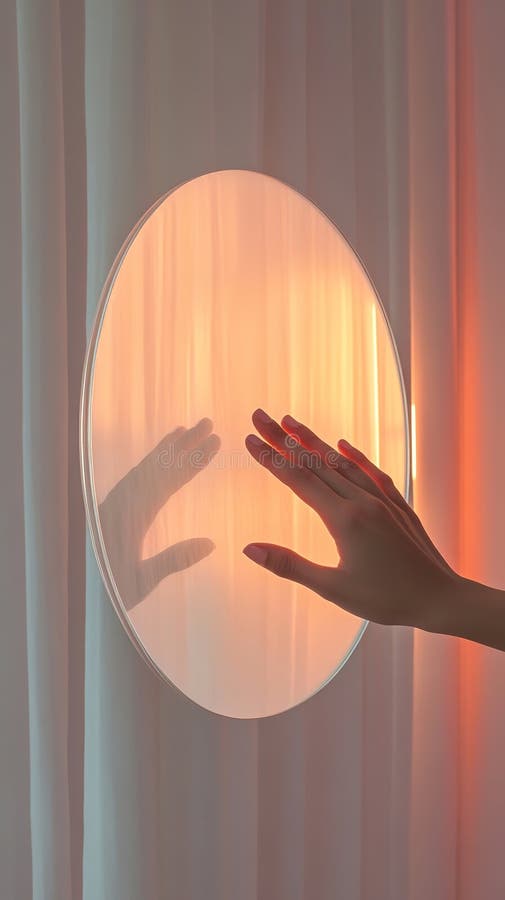 A Delicate Hand Reaching Towards a Glowing Mirror, Symbolizing Self ...
