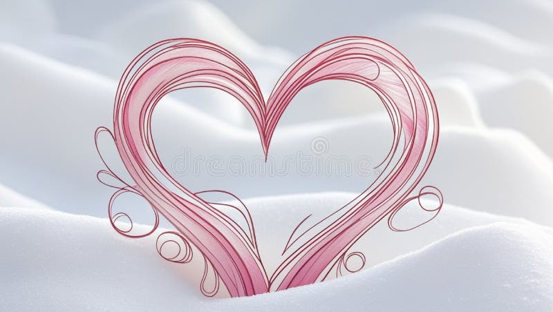 Delicate Heart: an Elegant Expression of Love Stock Illustration ...