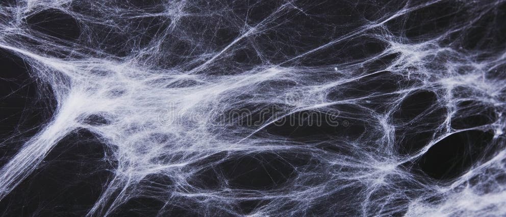Intricate Spider Web Texture with Dramatic Contrast Against a Dark ...