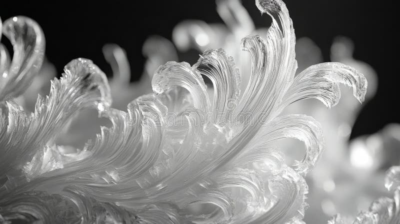 Delicate Ice Formations Displaying Natural Beauty Stock Illustration ...