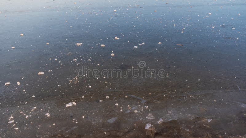 Delicate Ice Forms on the Lake S Surface As Spring Arrives, Showcasing ...