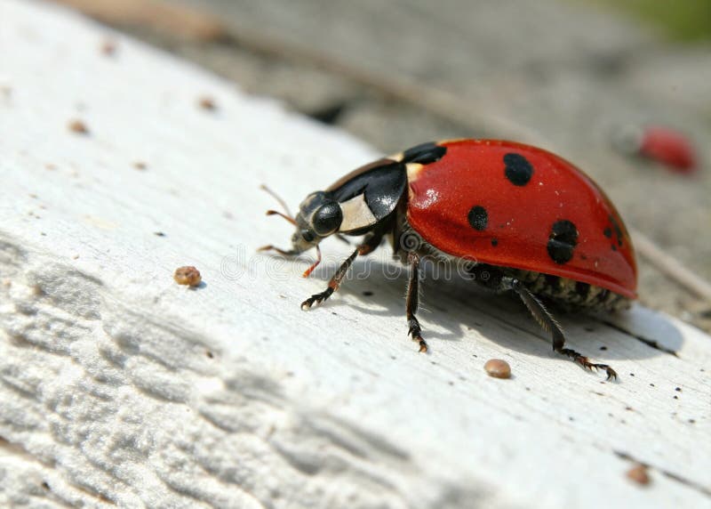 Delicate Insect Adding Charm To Pristine Stock Illustration ...