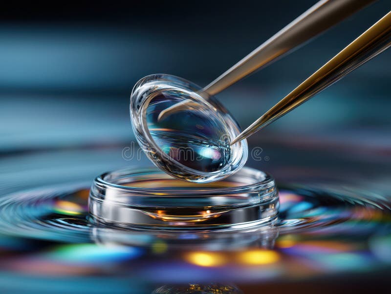 Delicate Intraocular Lens Handling with Precise Surgical Forceps Stock ...