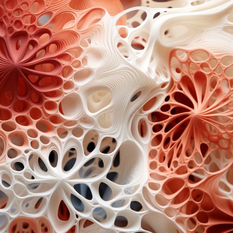 Delicate and Intricate 3d Rendered Plastic Sculptures in Cellular ...