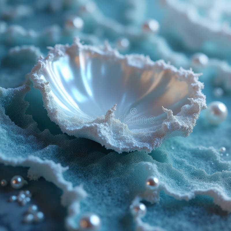 Pearl Shell Generative AI stock illustration. Illustration of texture ...