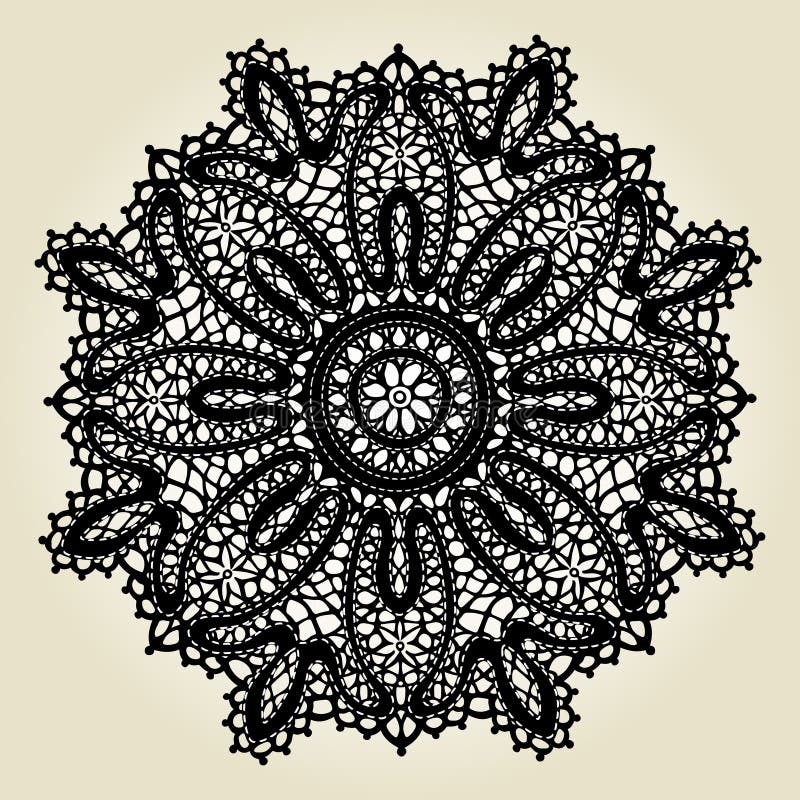 Delicate Lace Doily Pattern Stock Illustration - Illustration of leaf ...