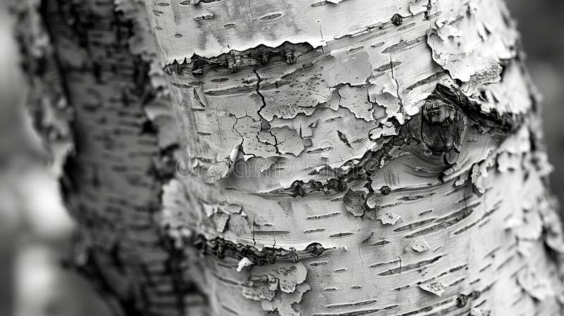 The Delicate almost Lacelike Pattern of a Birch Tree Trunk Captured in ...