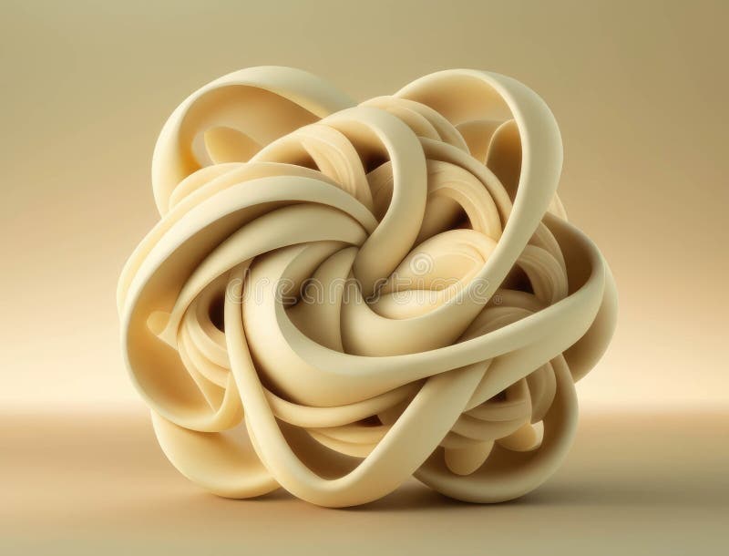 A Delicate Lattice of Cream and Tan Twisting Around Each Other. AI ...