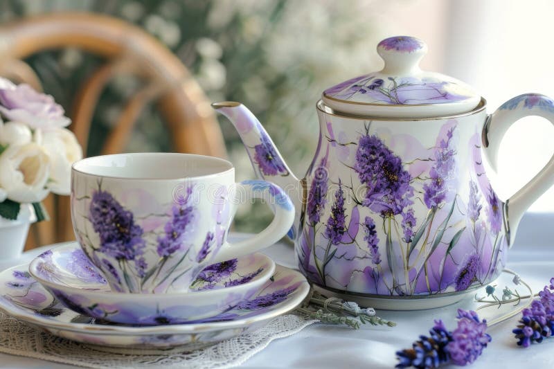 Delicate Floral Elegance Serene Lavender Backdrop Generated Using Ai ...