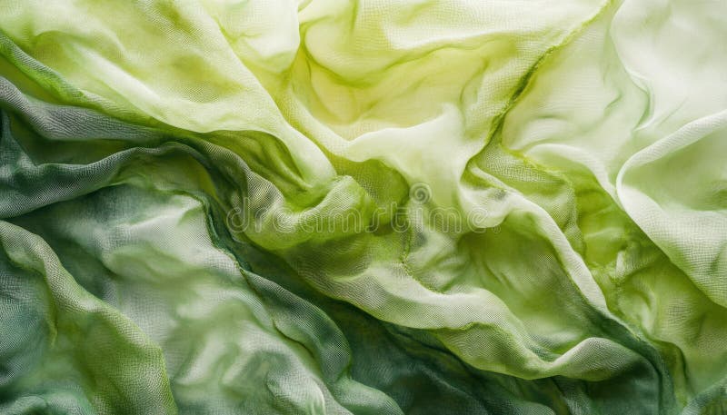 Soft Green Fabric Draped Artistically on a Light Backdrop Stock Image ...