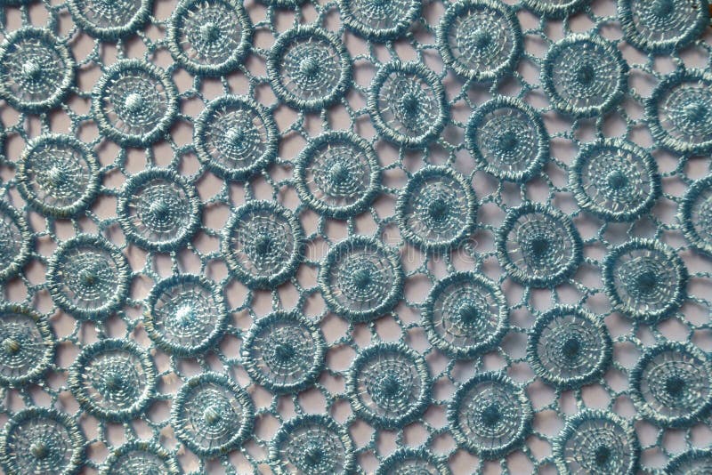 Delicate Light Blue Lace Fabric from Above Stock Image - Image of ...