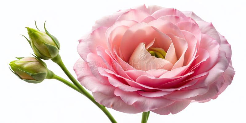 Delicate Light Pink Eustoma Flower in Bloom a Closeup Studio Shot ...