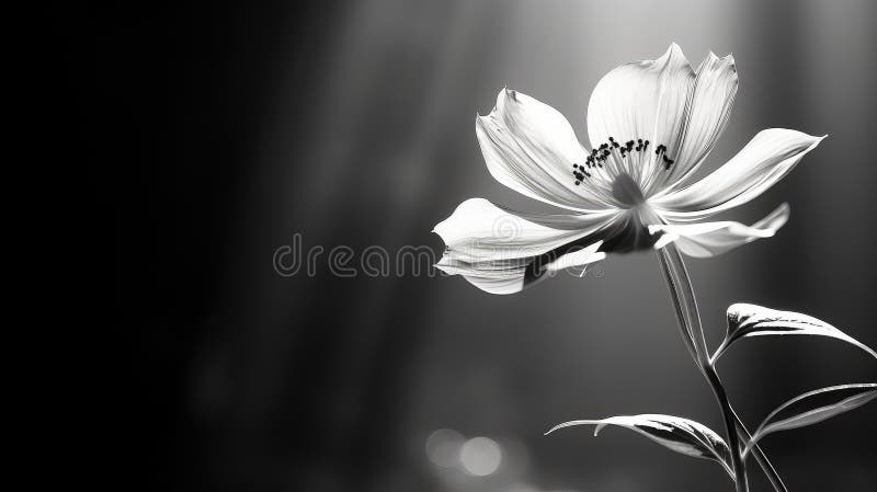 Delicate Light Rays Black and White Stock Illustration - Illustration ...
