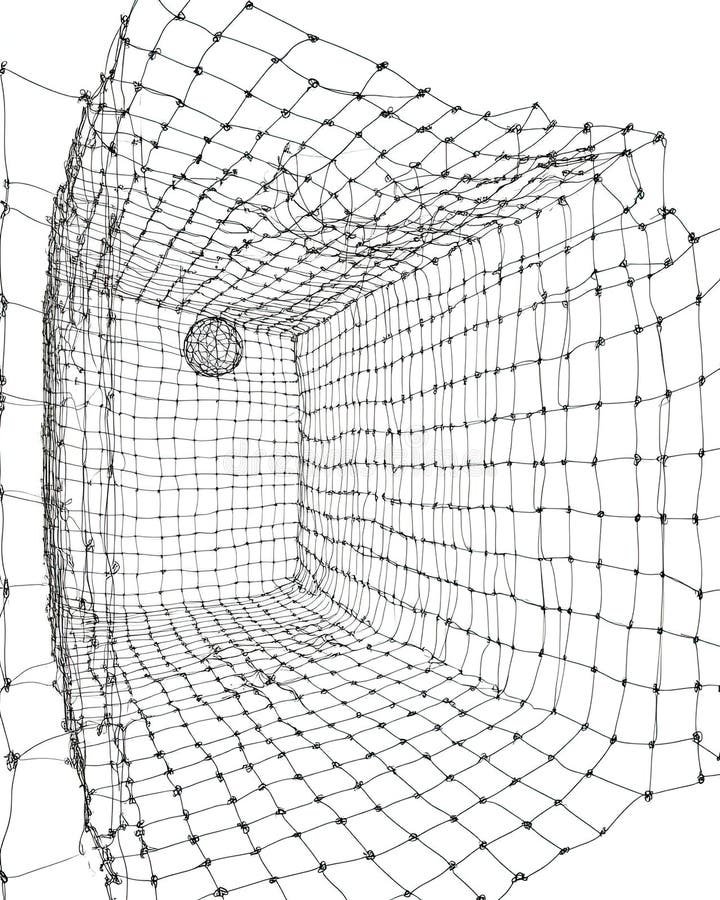 Falling Object Caught in a Net in a Minimalistic Abstract Design Stock ...