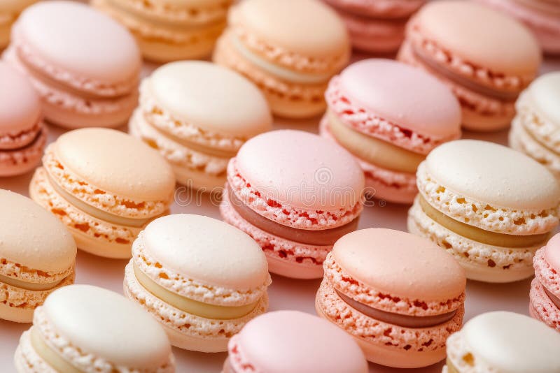 Delicate Macarons in Light Pastel Colors Create Visually Appealing ...