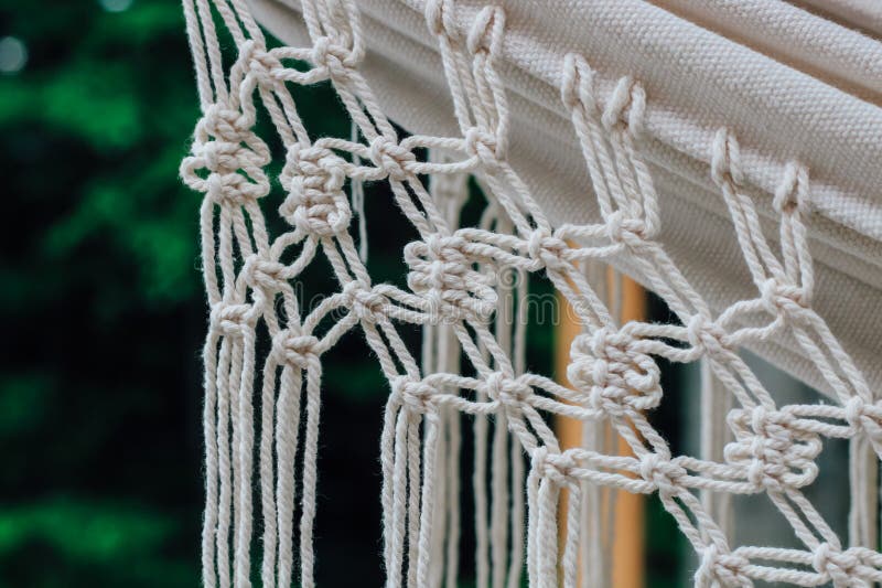 Crafting Intricate Macrame Patterns in Natural Light during a Serene ...