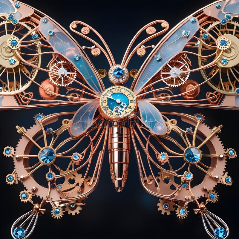 A Mechanical Butterfly with Intricate Clockwork Wings.AI Generated ...