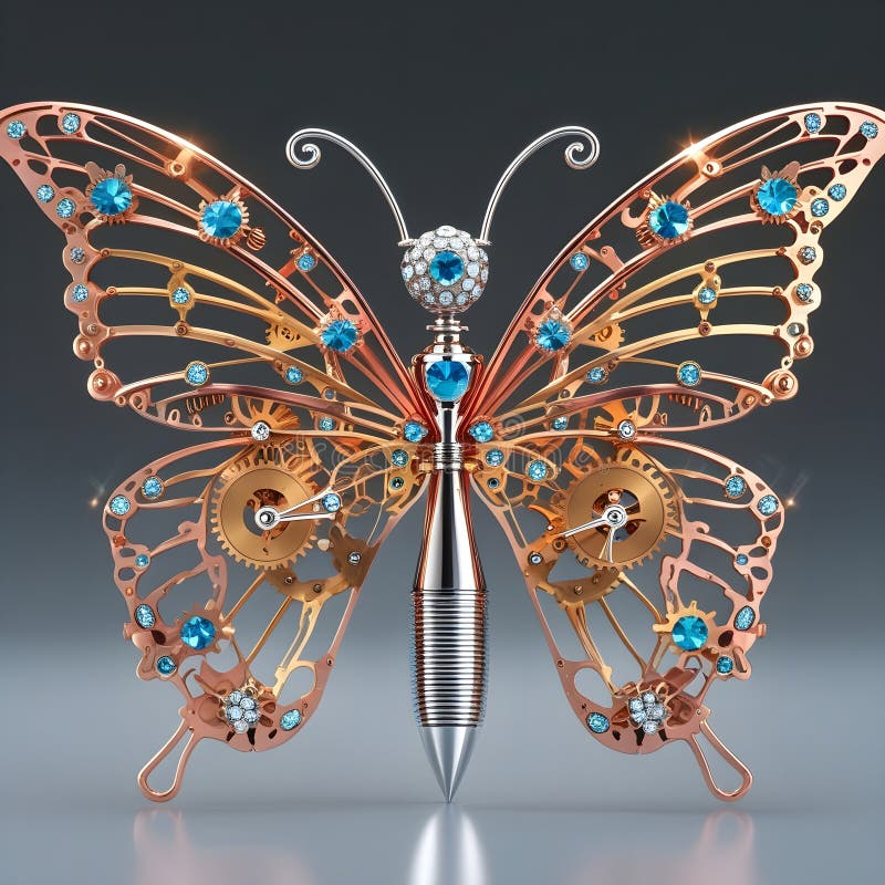 A Mechanical Butterfly with Intricate Clockwork Wings.AI Generated ...