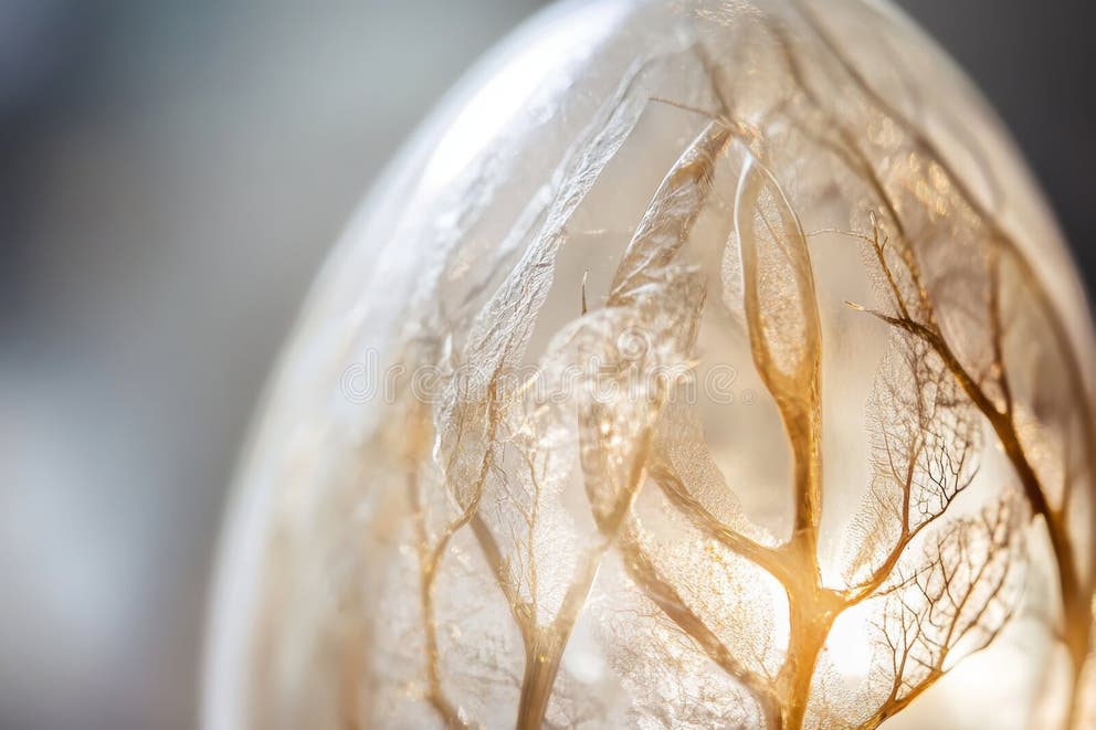 Glowing Translucent Egg Close-Up Image Stock Illustration ...