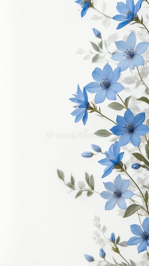 A Delicate Minimalist Narrow Floral Pattern Border of Ai Generated ...